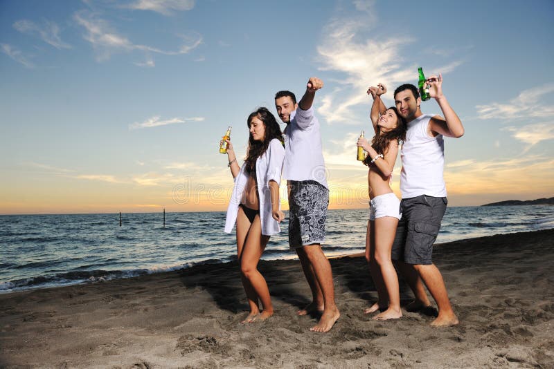 Beach party stock photo. Image of male, party, friends - 17027578