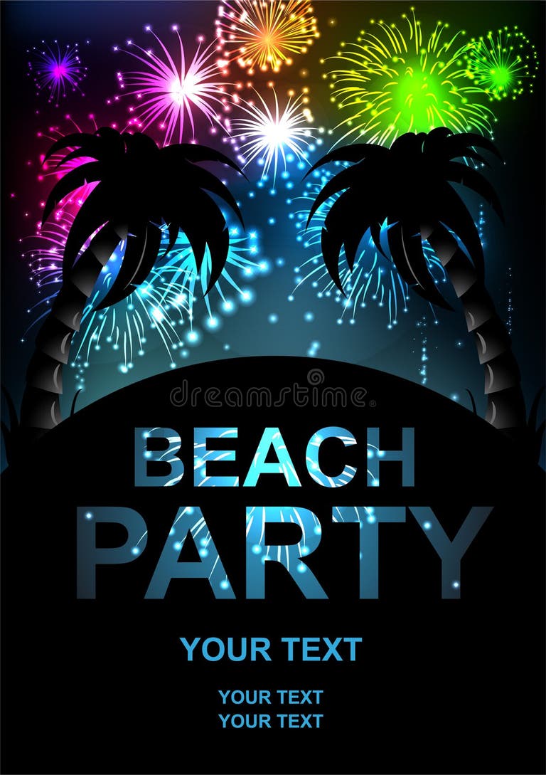 Birthday Beach Party Stock Illustrations – 7,338 Birthday Beach Party ...