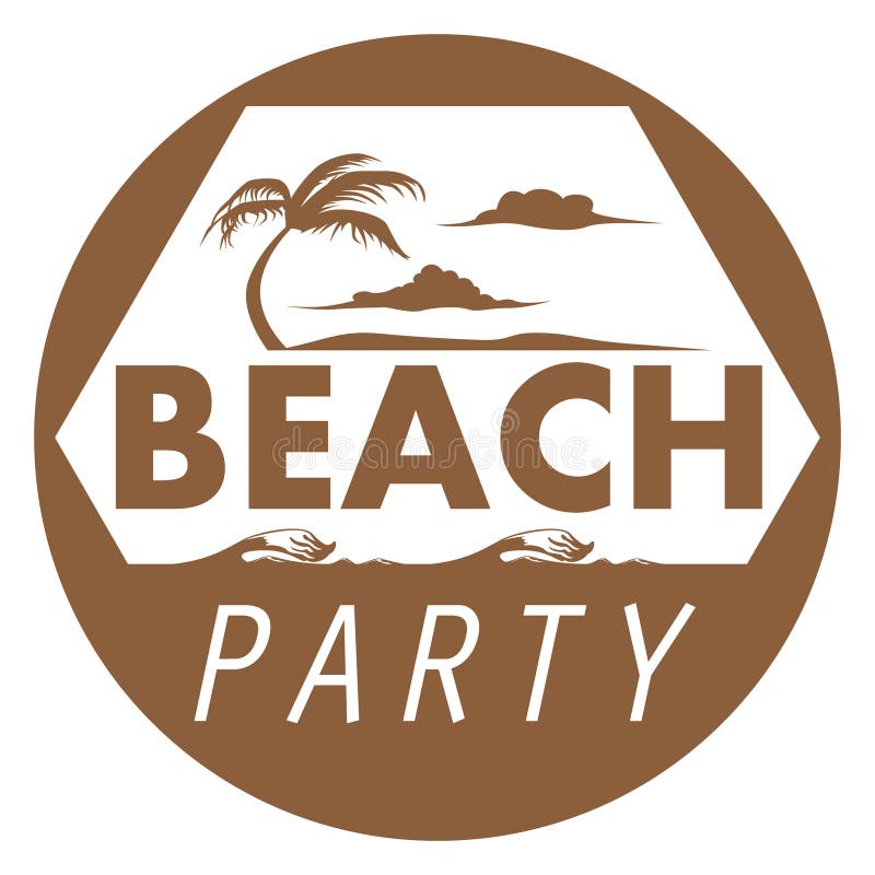 Beach Party Label. Vector Illustration Decorative Design Stock Vector ...