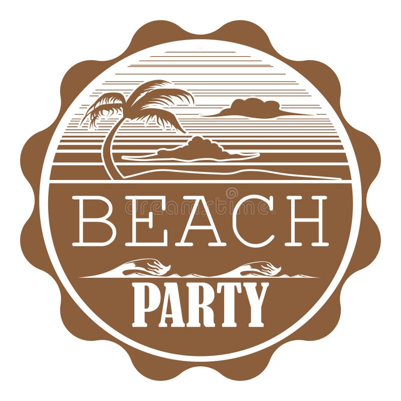 Beach Party Label. Vector Illustration Decorative Design Stock Vector ...