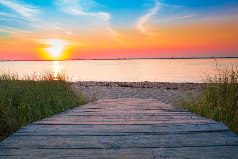 STRESS-FREE ZONE Sign at Beautiful Beach Path To Ocean Stock Image ...