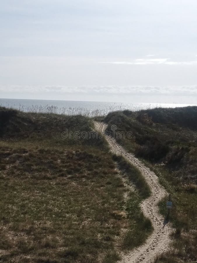 Beach path to the sea stock image. Image of sand, beach - 162242609