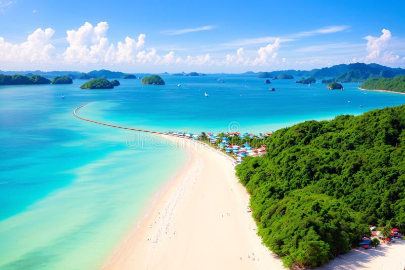 The beach of Patong. stock illustration. Illustration of ythnature ...