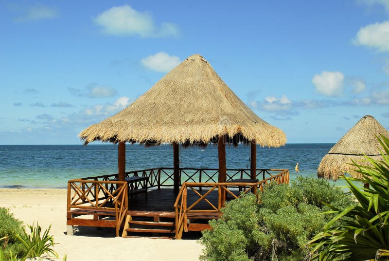 Beach Pavilion stock photo. Image of hawaii, postcard - 11250386