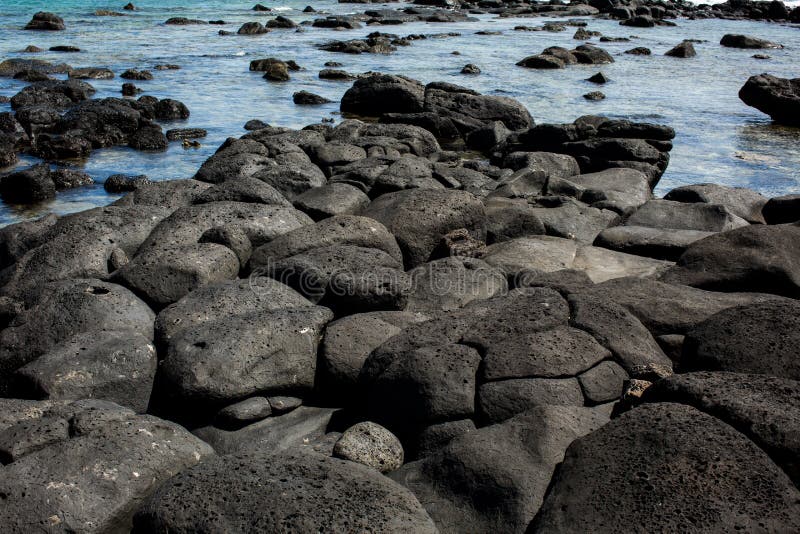 Beach Pebble Stone in the Indian Ocean. Stock Photo - Image of season ...