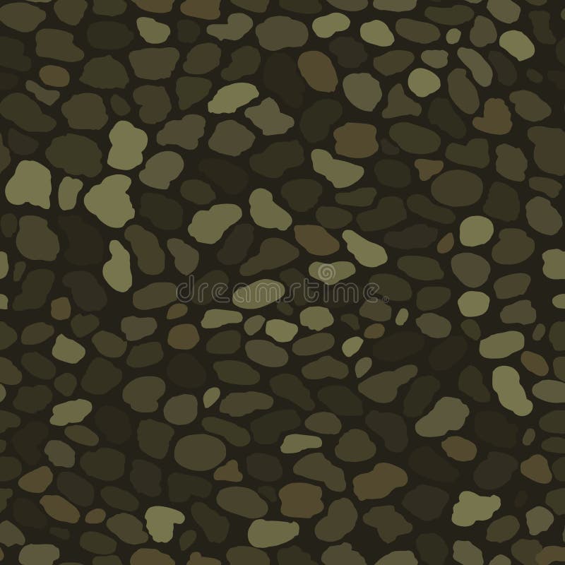Pebbles Seamless Pattern on White Background. Black Stones Seamless ...