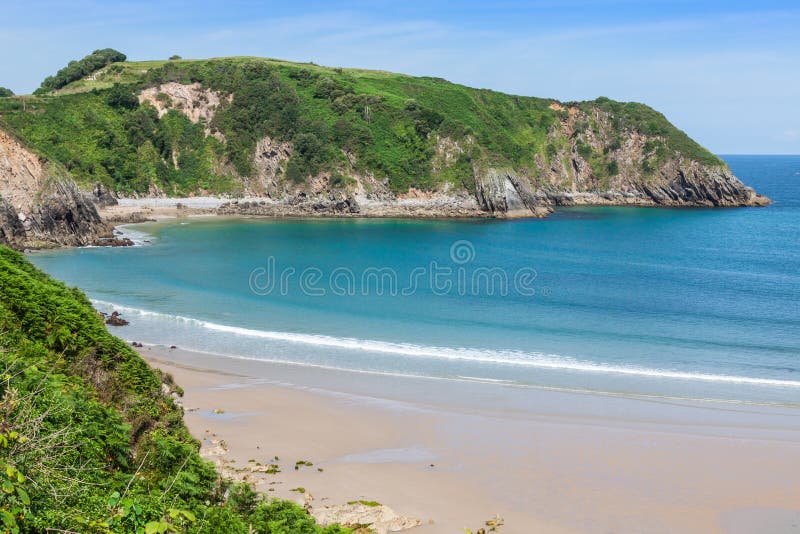 Beach of Pechon stock photo. Image of liencres, quebrada - 36697438
