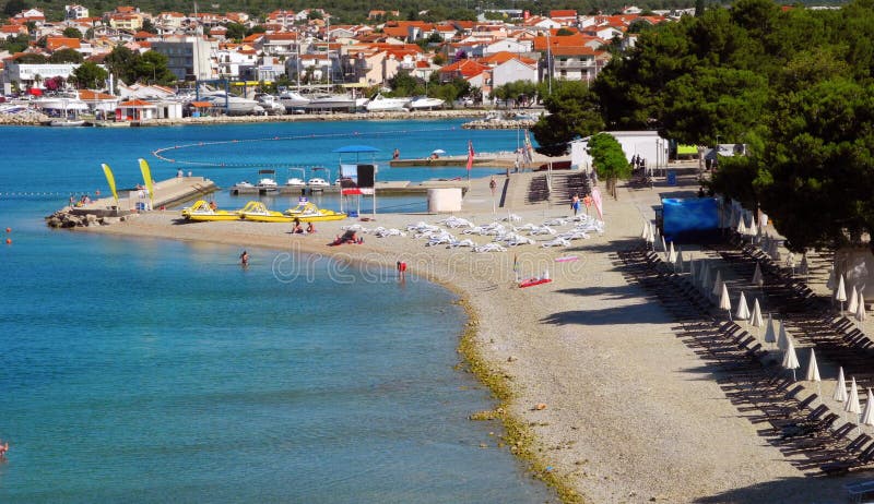 Vodice, Croatia stock image. Image of marina, town, view - 76968005