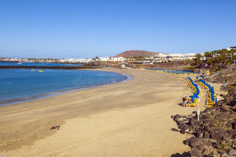 Beach of Playa Blanca editorial stock image. Image of promenade - 36935089