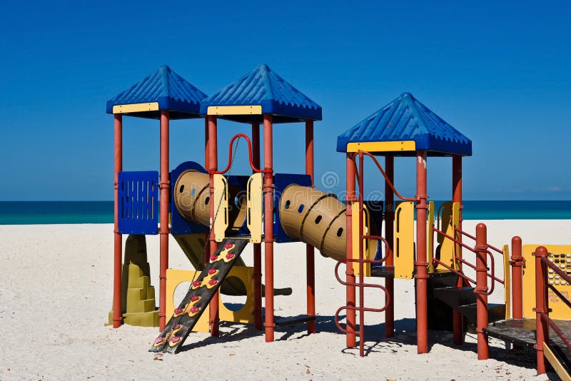 Beach Playground Equipment stock image. Image of structure - 76793927
