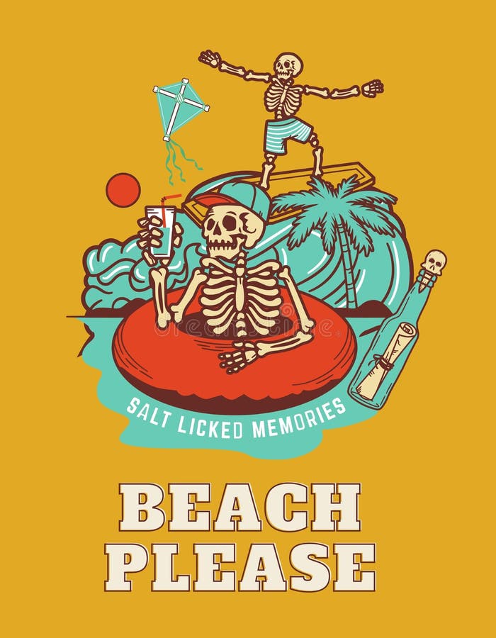 Beach Please stock illustration. Illustration of font - 246709073