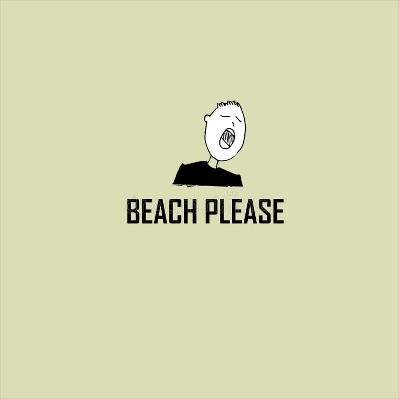 Beach Please Creative Concept Stock Vector - Illustration of beach ...