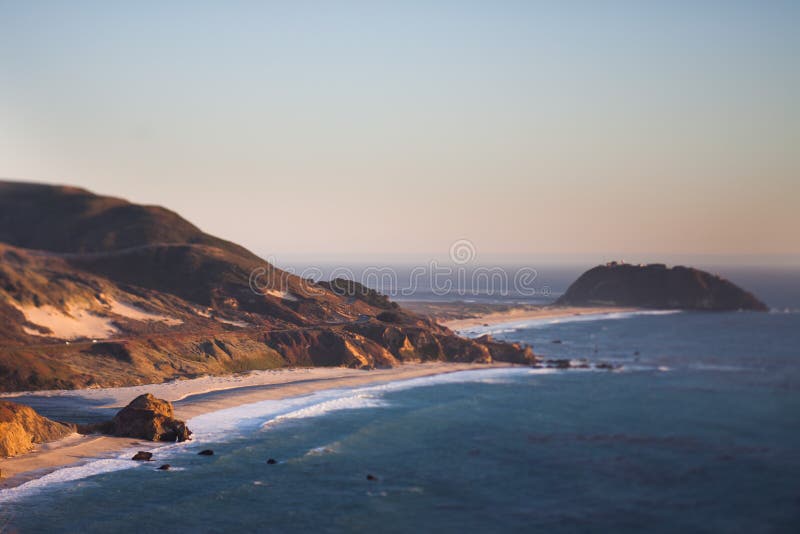 Beach at Point Sur, CA stock image. Image of nature, blue - 64978021