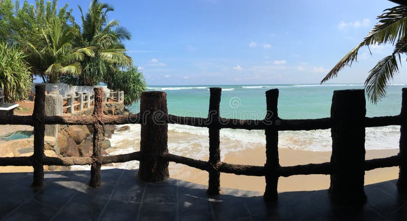 Beach in Polhena stock image. Image of panorama, ocean - 73826485