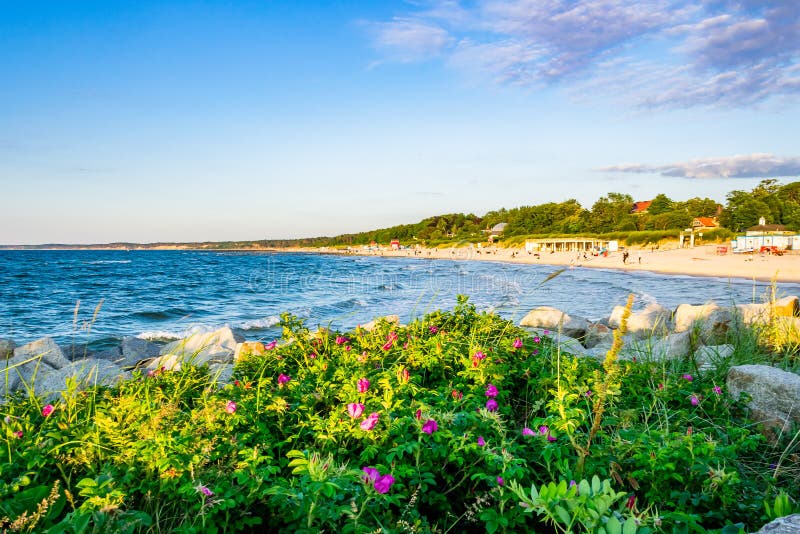 A Beach in the Polish Seaside Town of Ustka Stock Photo - Image of ...