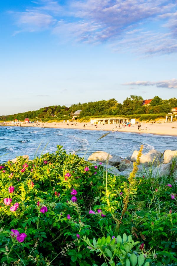 A Beach in the Polish Seaside Town of Ustka Stock Photo - Image of ...