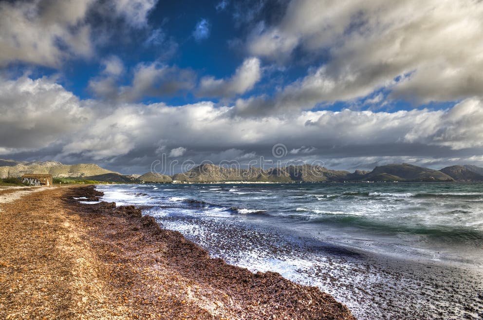 Beach of PollenÃ§a & X28;Mallorca& X29; Stock Photo - Image of pollensa ...