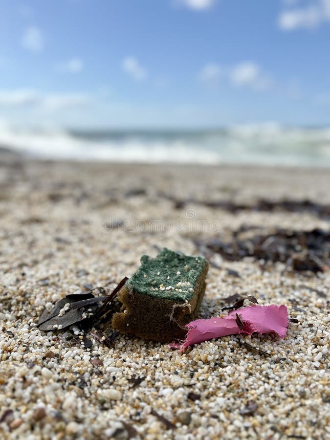 Beach pollution ecology stock image. Image of environment - 353541233