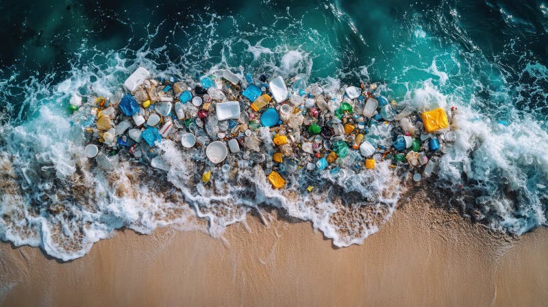 Beach Pollution with Plastic Waste and Debris Washed Ashore ...
