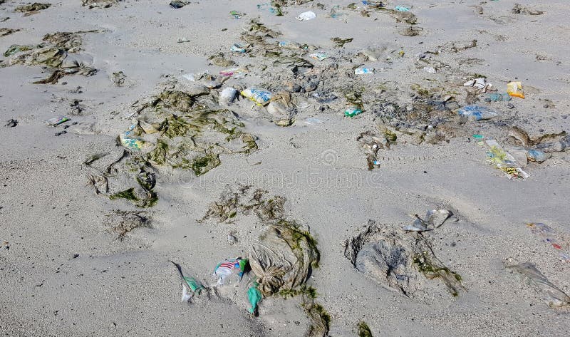 Beach Pollution on Our Beautiful Beaches Stock Photo - Image of garbage ...
