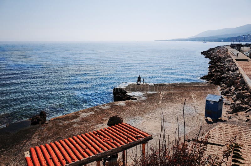 Beach at the Port of Mytilene Editorial Photo - Image of lesvos ...