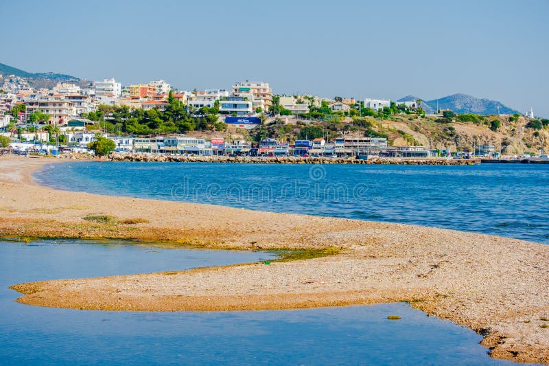 The Beach at the Port of Rafina in Attica Stock Photo - Image of europa ...