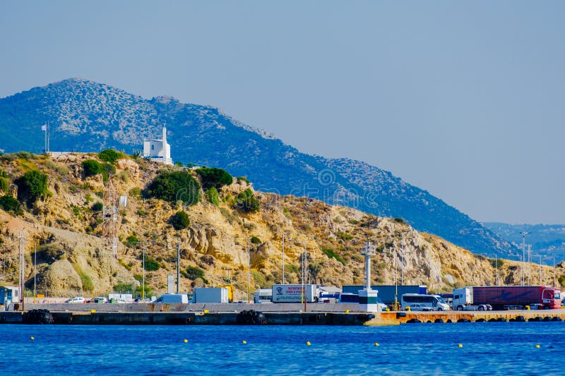 The Beach at the Port of Rafina in Attica Stock Photo - Image of ocean ...