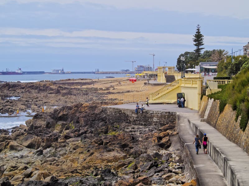Beach in Porto stock image. Image of locations, cloudy - 37911277