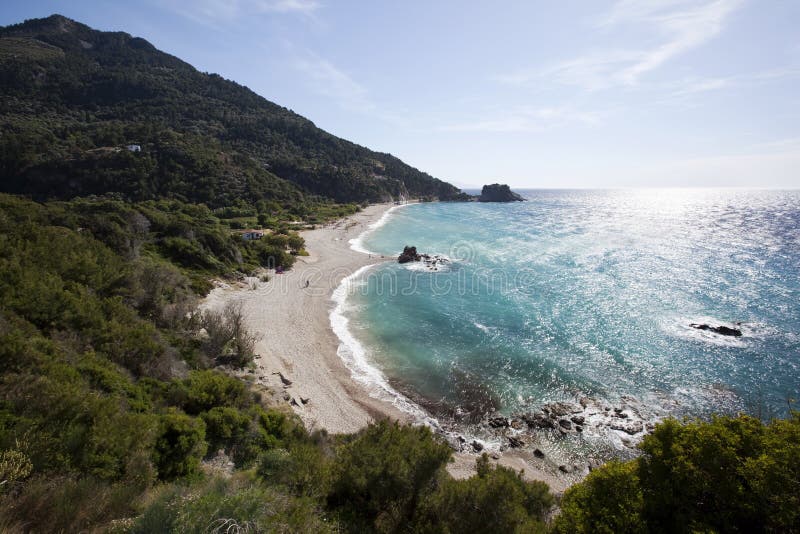 Beach Potami in Island Samos in Greece Stock Image - Image of coast ...