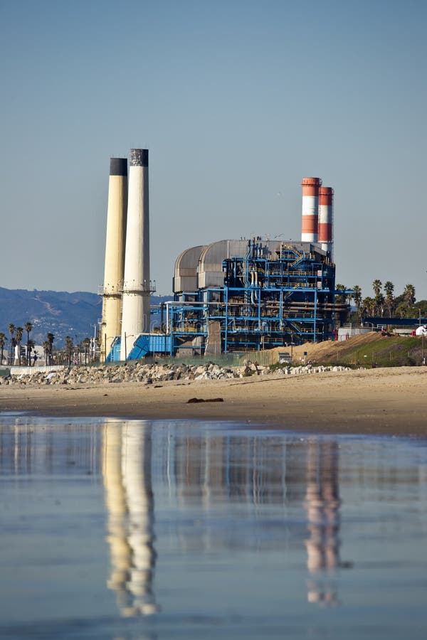 Beach Power Plant stock image. Image of chimney, environmental - 22338021