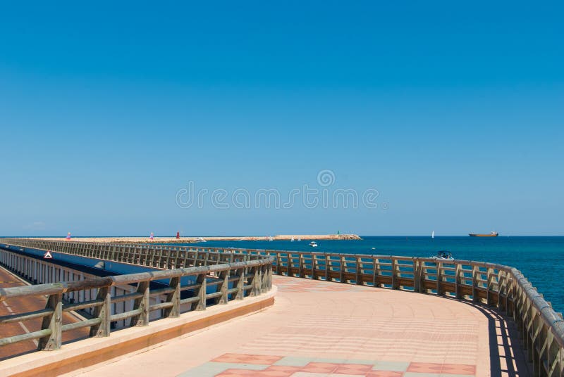 Beach promenade stock image. Image of coast, blanca, summer - 21034593