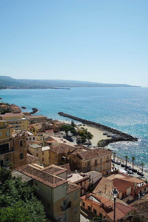 Beach promenade of pizzo stock image. Image of colorful - 73770651