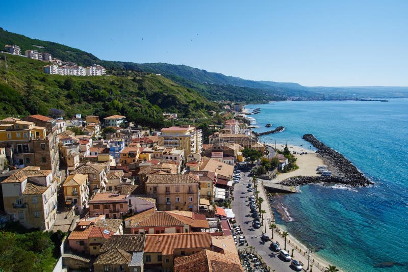 Beach promenade of pizzo stock photo. Image of flair - 73770652