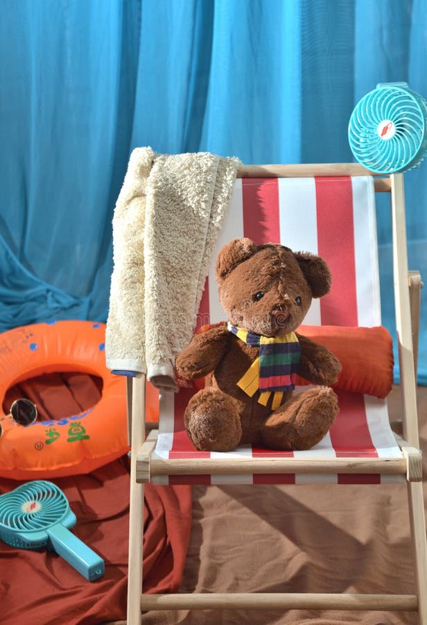 Beach Props Bear Plush Toys Kids Playground Stock Photo - Image of soft ...