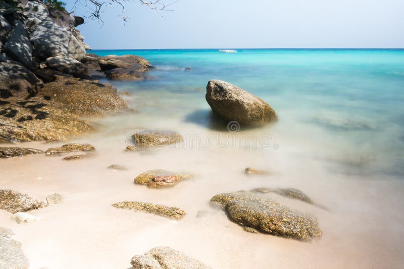 Beach of the Racha Island, Phuket Stock Photo - Image of crag, phuket ...