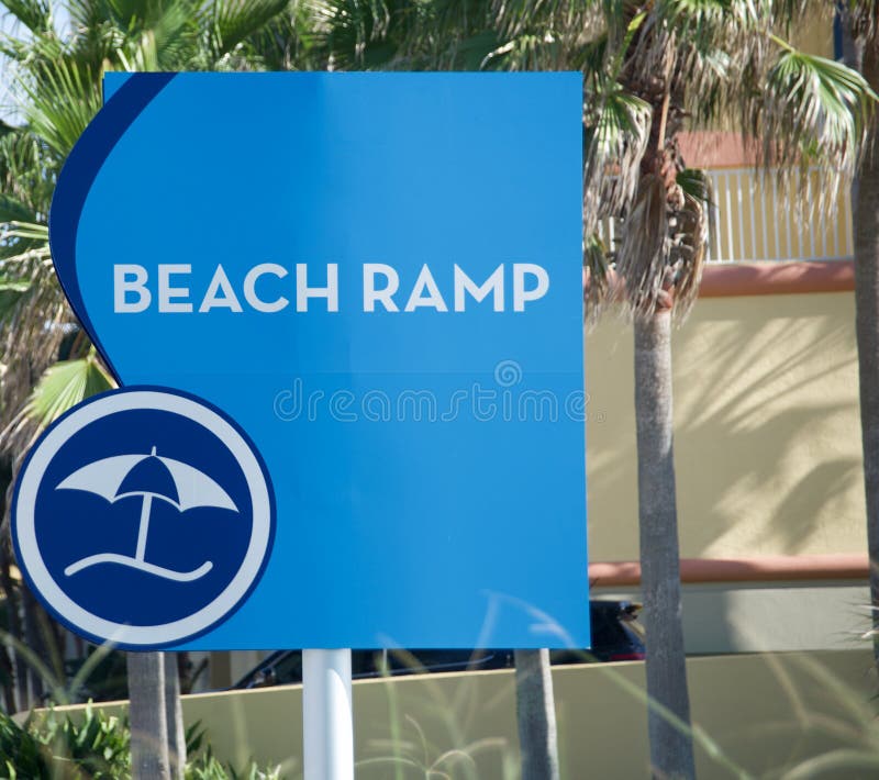 Beach Ramp and Access stock photo. Image of swimming - 193417712
