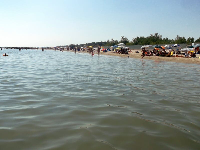 The beach of Ravenna stock photo. Image of ocean, holiday - 59683026