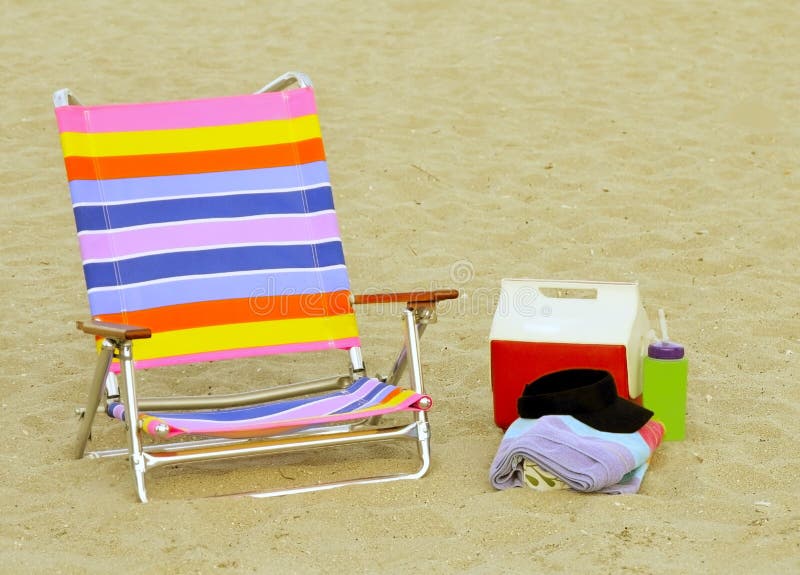 Beach Ready stock image. Image of straw, cooler, leisure - 8335831