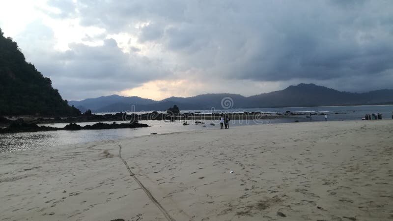 Beach in Red Island from Banyuwangi East Java Indonesia Stock Photo ...