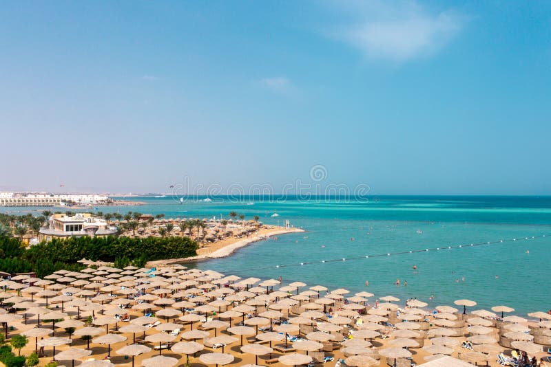 The beach on the Red Sea stock image. Image of landscape - 65069357