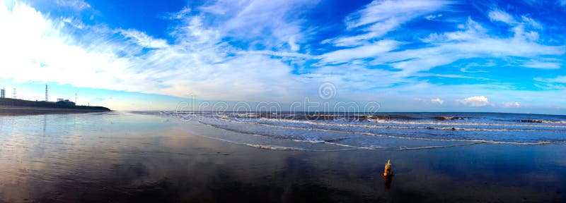 Beach reflection stock image. Image of skys, walk, reflection - 41960421