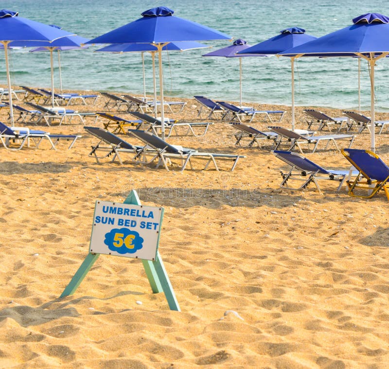 Beach Rental Service Concept Stock Photo - Image of property, umbrella ...