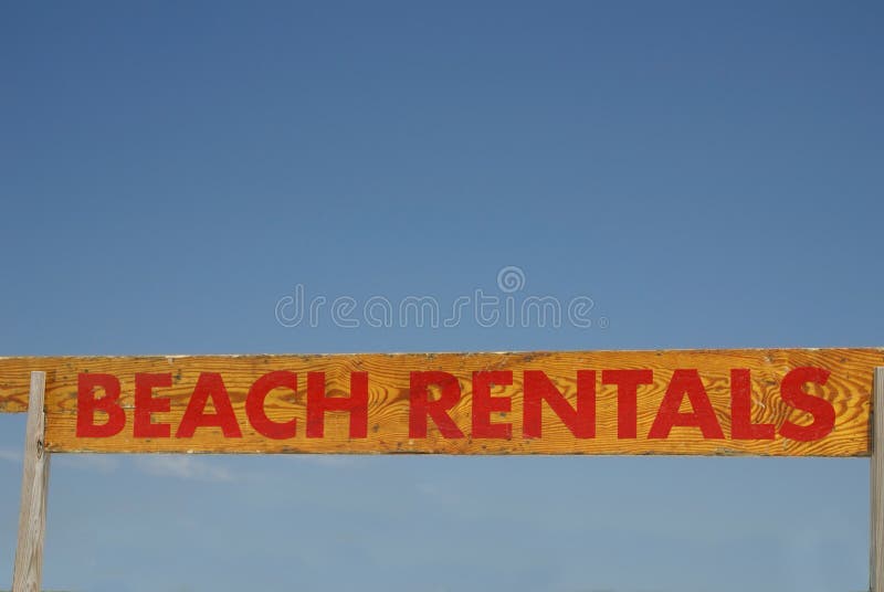 Beach Rentals Sign stock image. Image of ocean, coastline - 18308007
