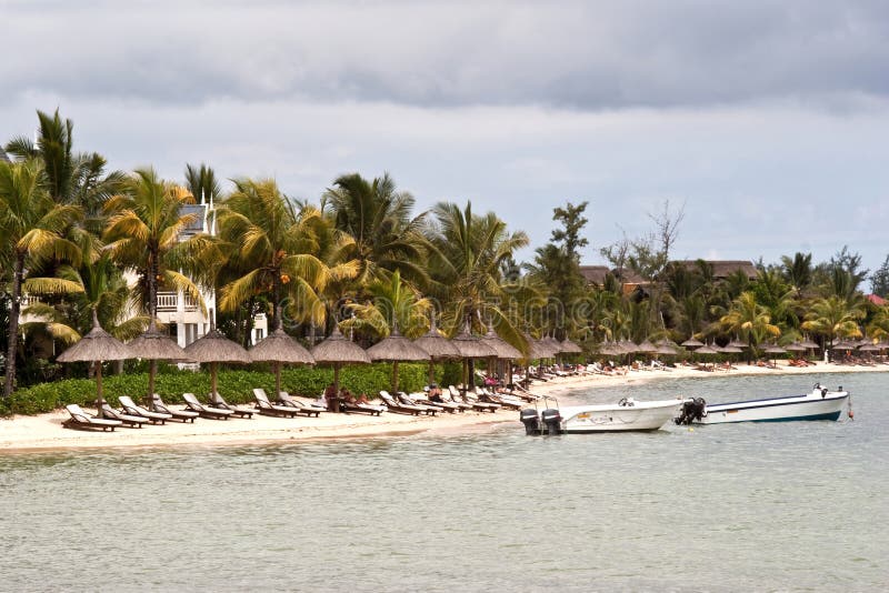 Beach Hut, Mauritius stock image. Image of grand, sand - 12778885
