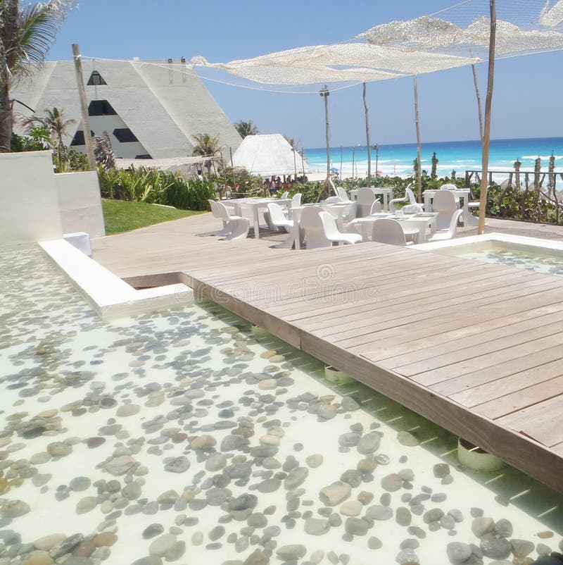 Beach resort walkway stock photo. Image of water, holiday - 83468178