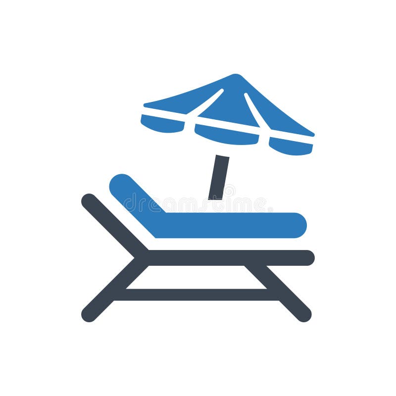 Beach rest icon stock vector. Illustration of vector - 262612991