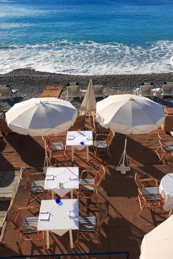 Beach Restaurant with All White Colored Furniture in Front of the ...