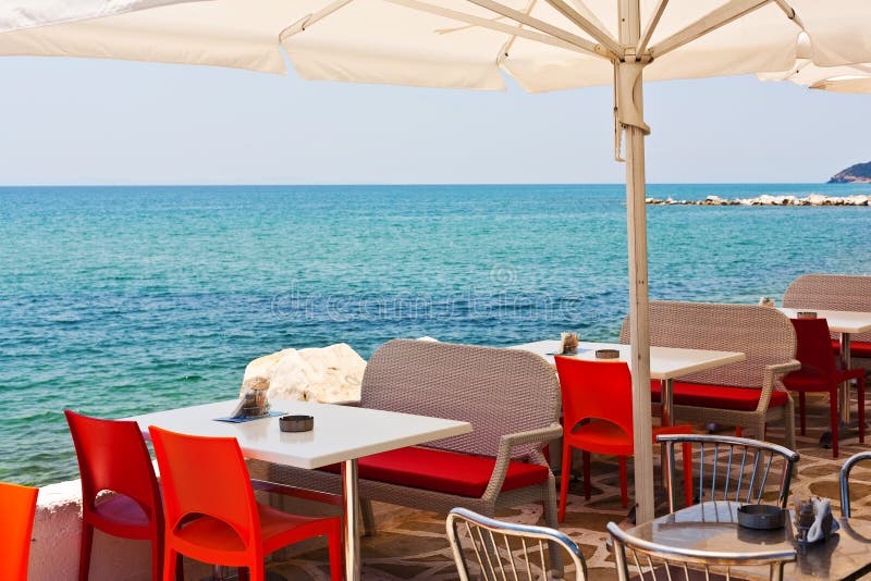 Beach restaurant stock image. Image of seascape, beach - 50442493