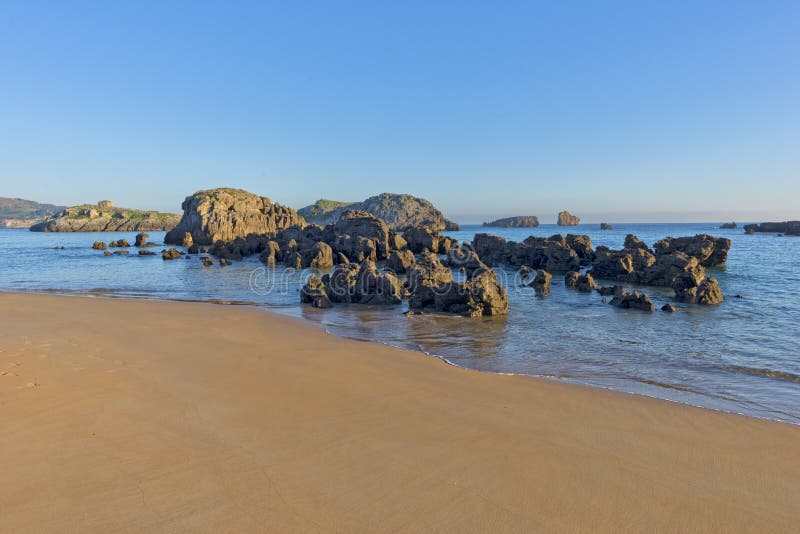 The beach of Ris in Noja stock photo. Image of travel - 90890340