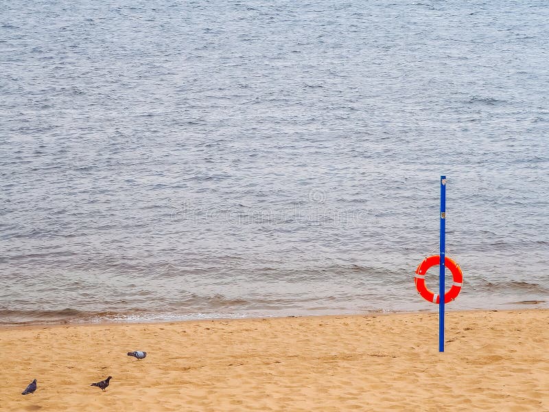 Beach on the River with a Minimum Number of People or Empty Stock Photo ...